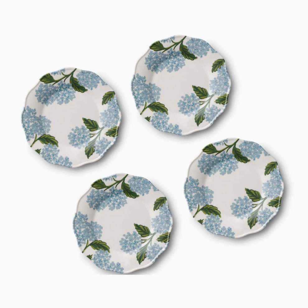Hydrangea Melamine Dessert / Salad Plates (Set of 4) – Tableshoppe Co.