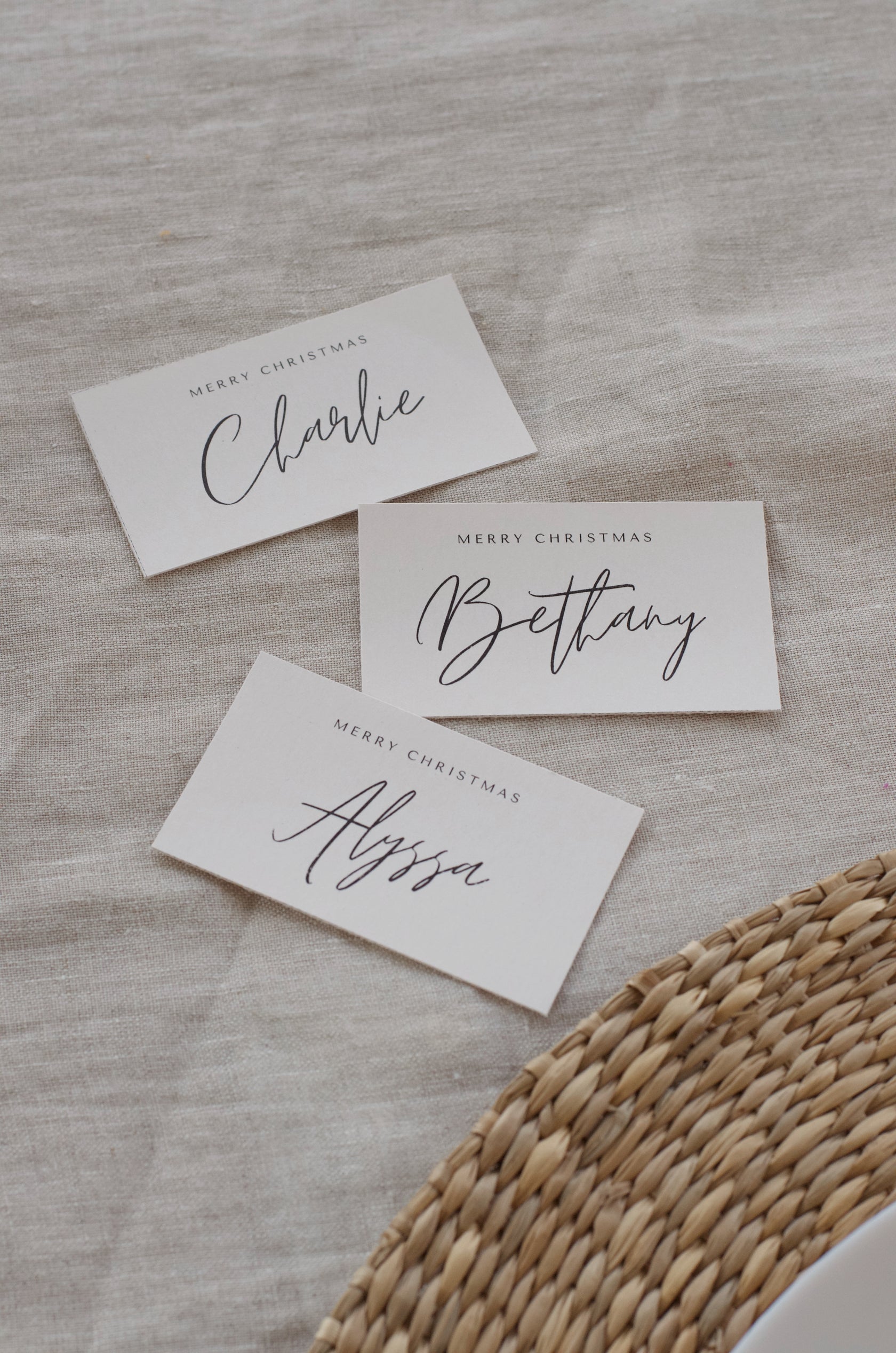 Script Name Card - Printable Template – Tableshoppe Co.